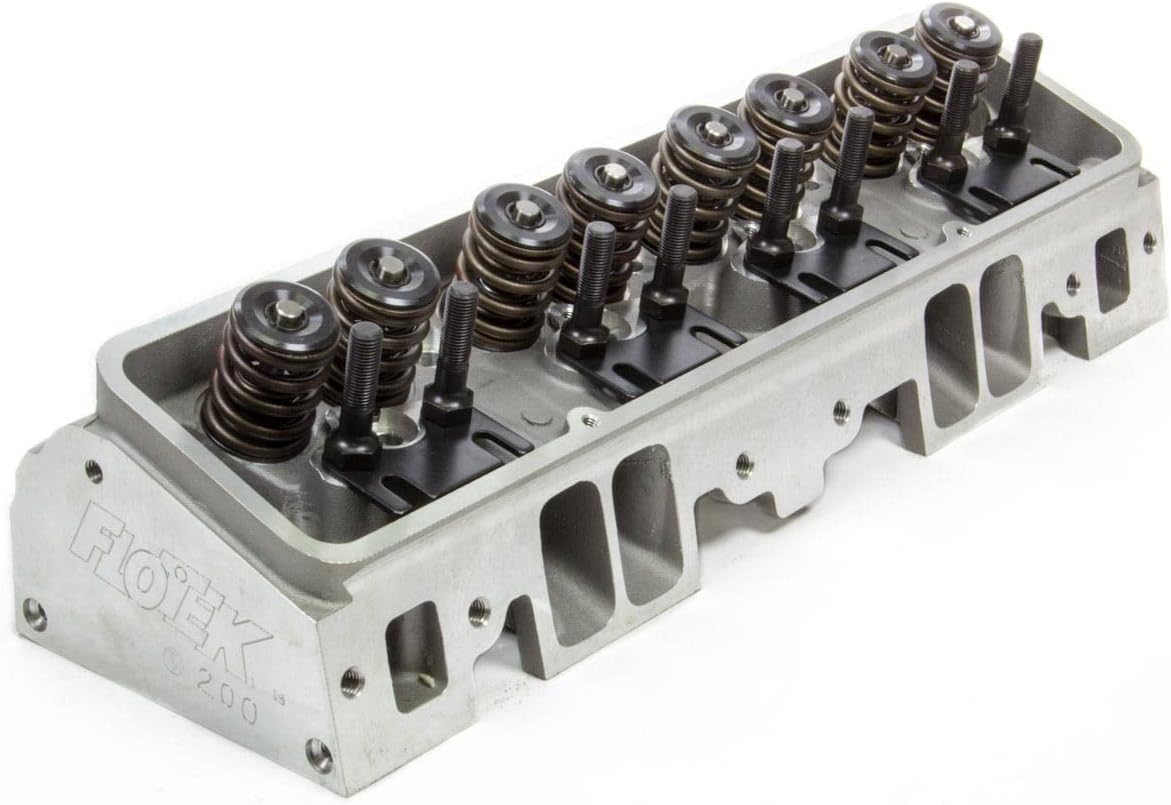 Flo-Tek 1200-HRAC-505A Performance Cylinder Heads for SBC 200CC Alumin