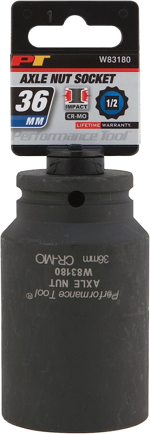 Performance Tool W83180 36mm 12 Point Axle Nut Socket 36mm 12pt Axle N
