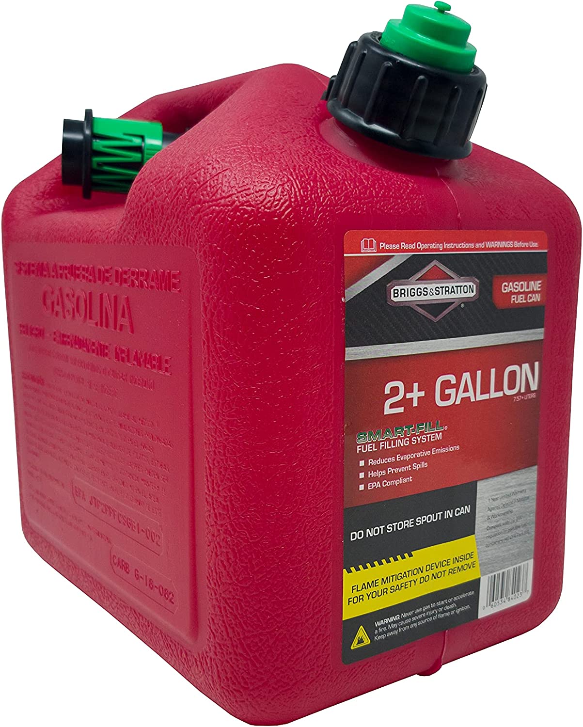 Smart-fill Gas Can with EPA Approval & FMD Compliance.